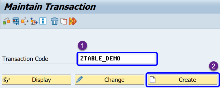 Create T-Code for Maintenance Table (SM30). – ABAPMEMO.COM