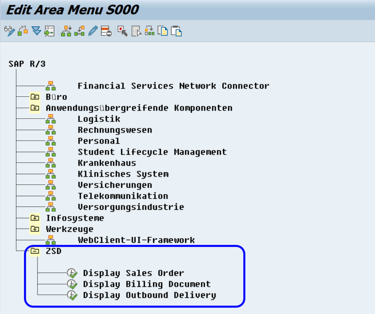 Creating New Customized SAP Menu (Area Menu). – ABAPMEMO.COM