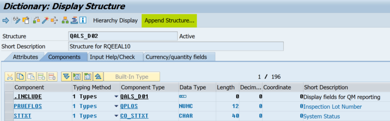 Adding new fields in QA32/QA33 report. – ABAPMEMO.COM